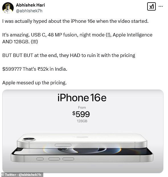 Apple's 'affordable' iPhone 16e slammed by fans Apple's 'affordable' iPhone 16e slammed by fans