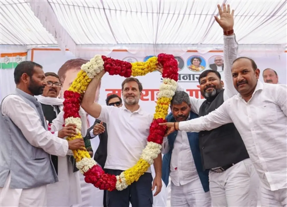 IN PHOTOS Rahul Gandhi embarks on twoday visit to Rae Bareli