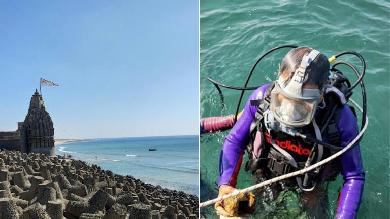 Archaeologists dive into sea for 4,000-year-old Dwarka, Krishna's ...
