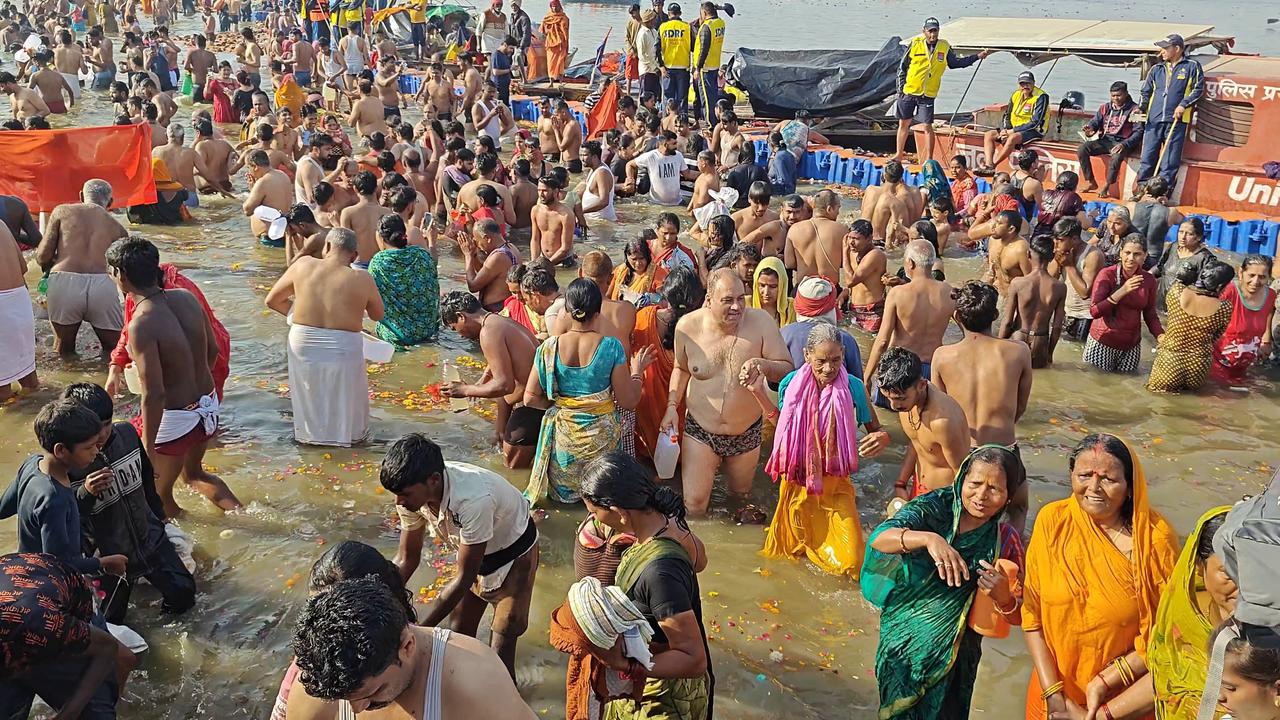 India's mass bathing festival turns water sour at 'holy' river