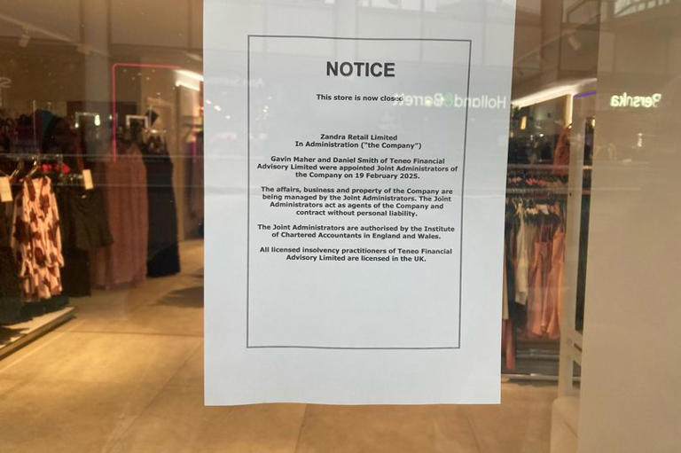 Notice appears in window as Liverpool ONE store closes its doors with ...