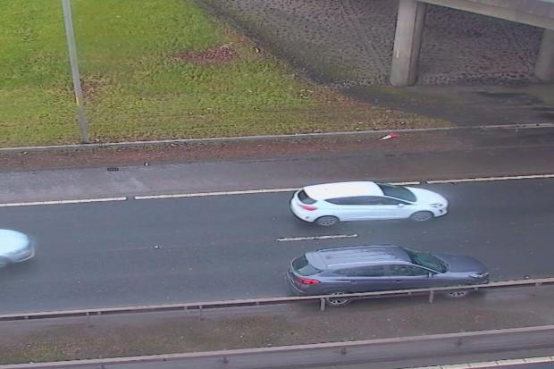 Glasgow motorway 'restricted' after car 'hits central reservation'