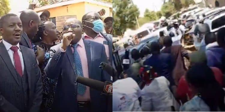 Juja MP George Koimburi Escapes Police on Motorbike