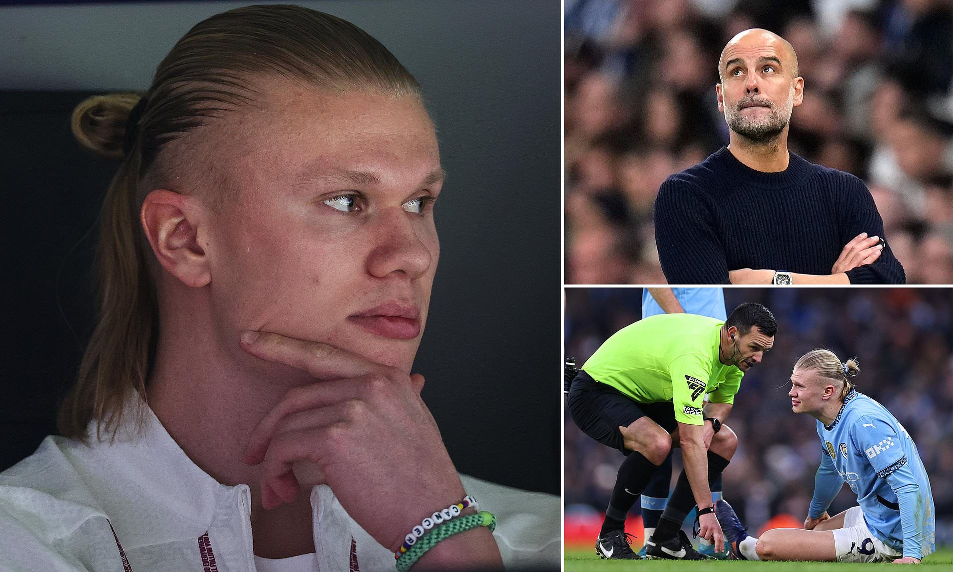 Pep Guardiola reveals Erling Haaland is struggling to WALK down stairs ...