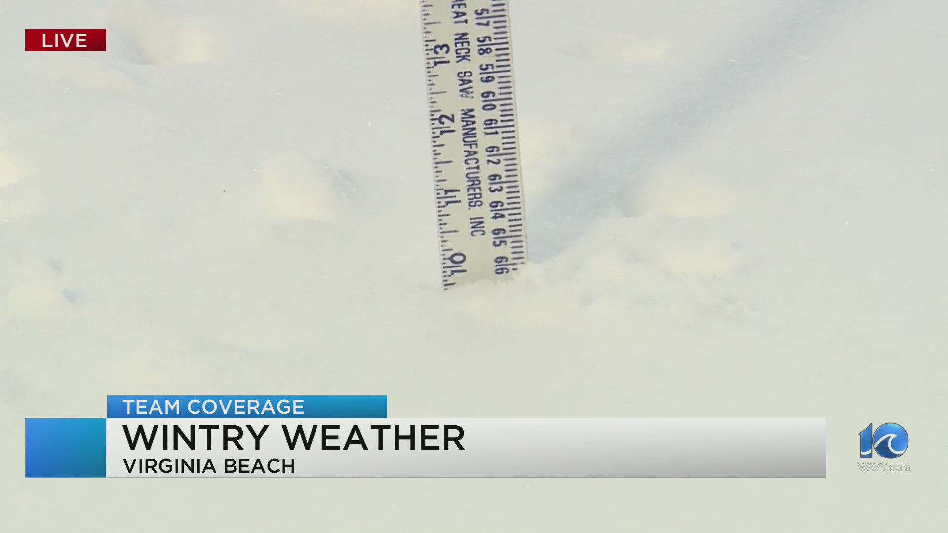 Snowfall in Virginia Beach