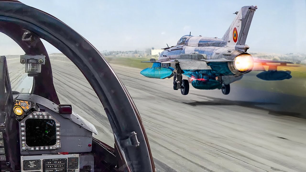 Skilled Pilot Throttles Supersonic Soviet MiG-21 Engine for Full ...