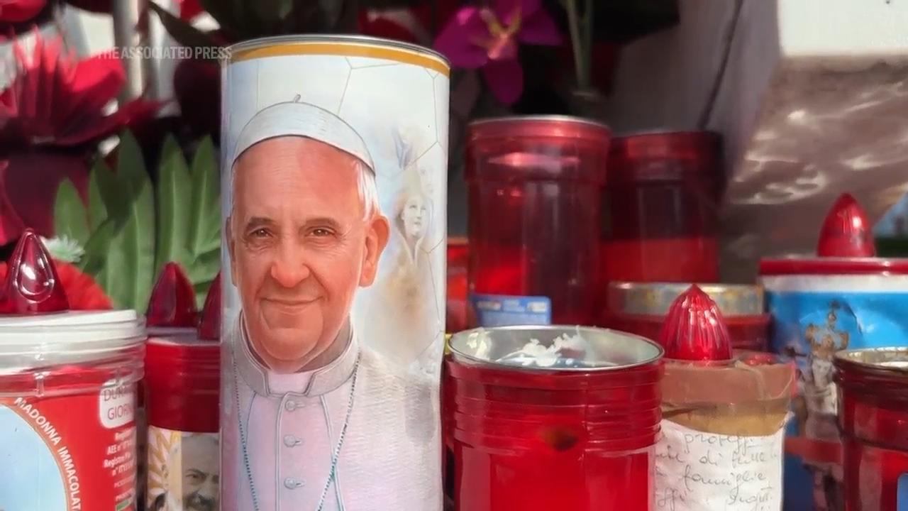 Pope is sitting up out of bed at hospital as he recovers from pneumonia ...