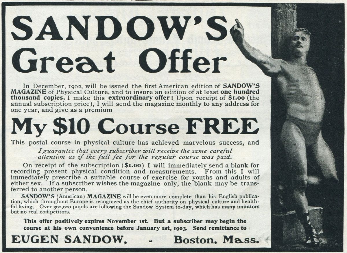 Renowned Bodybuilder Eugen Sandow's Training Plan for Old-School Muscle ...