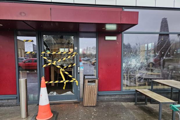 Windows smashed after 'break-in' at Glasgow coffee shop
