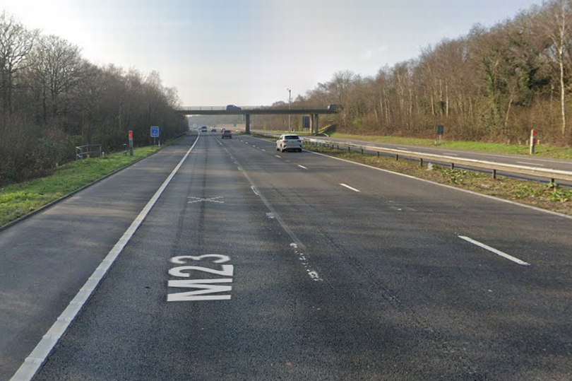 Five vehicle M23 crash leaves woman seriously injured