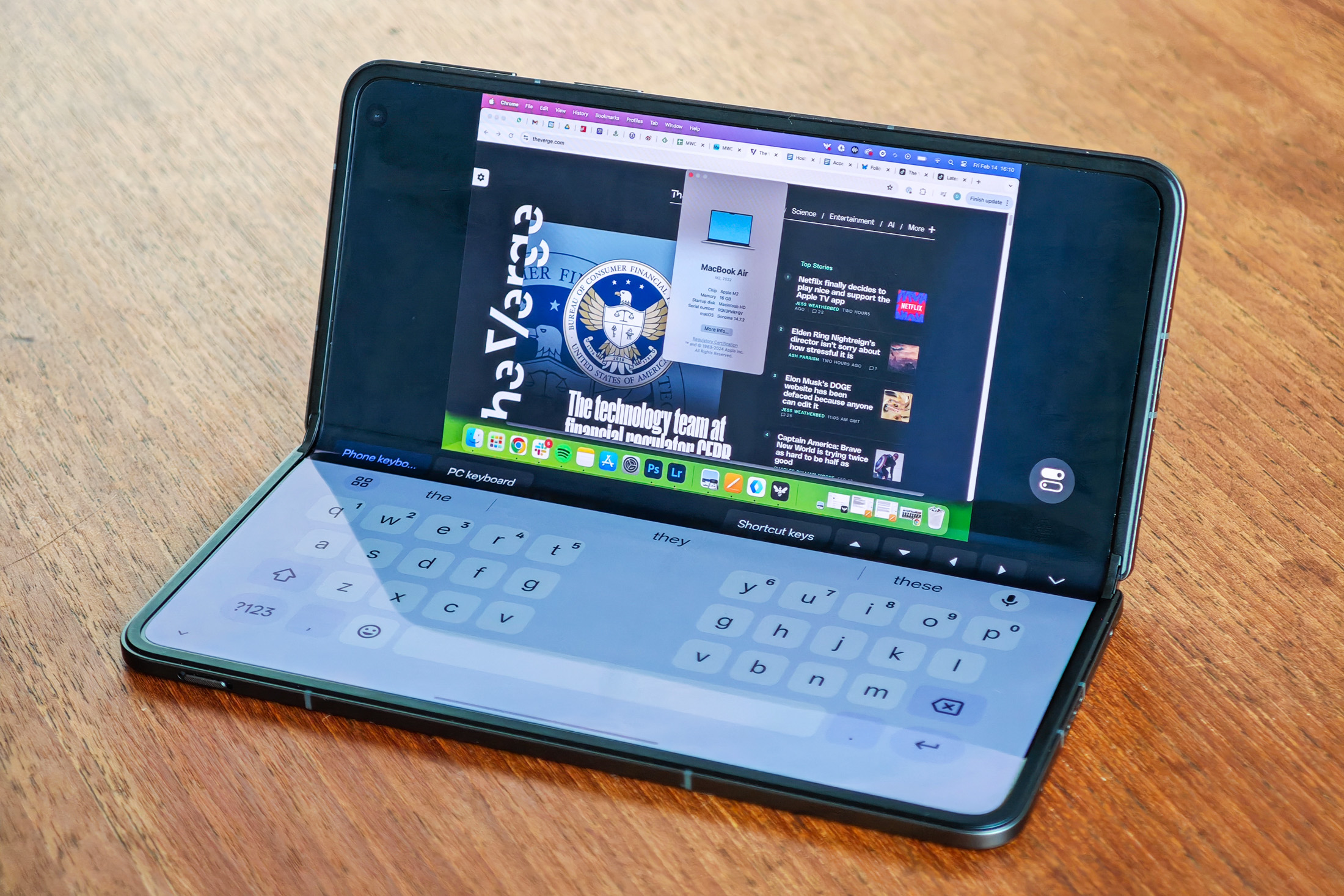 Oppo’s new foldable can remote control a Mac