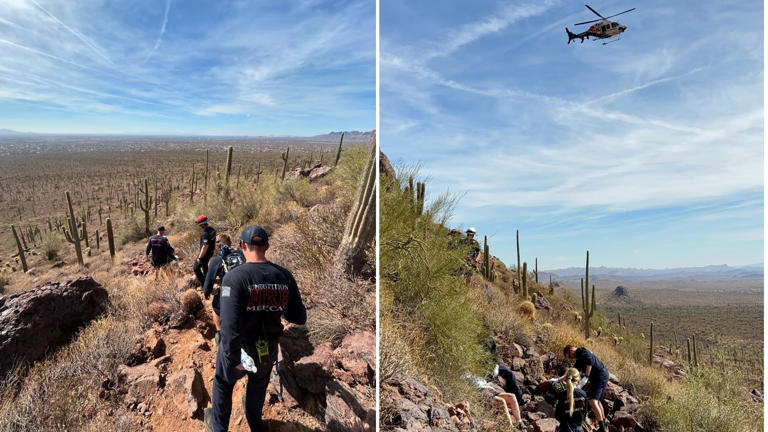 Woman rescued, seriously injured after falling down slope in ...