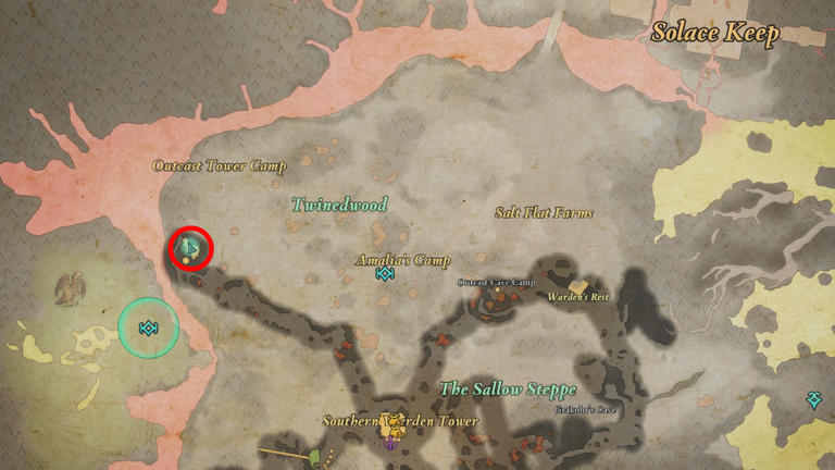 My Loyal Shield treasure map solution in Avowed