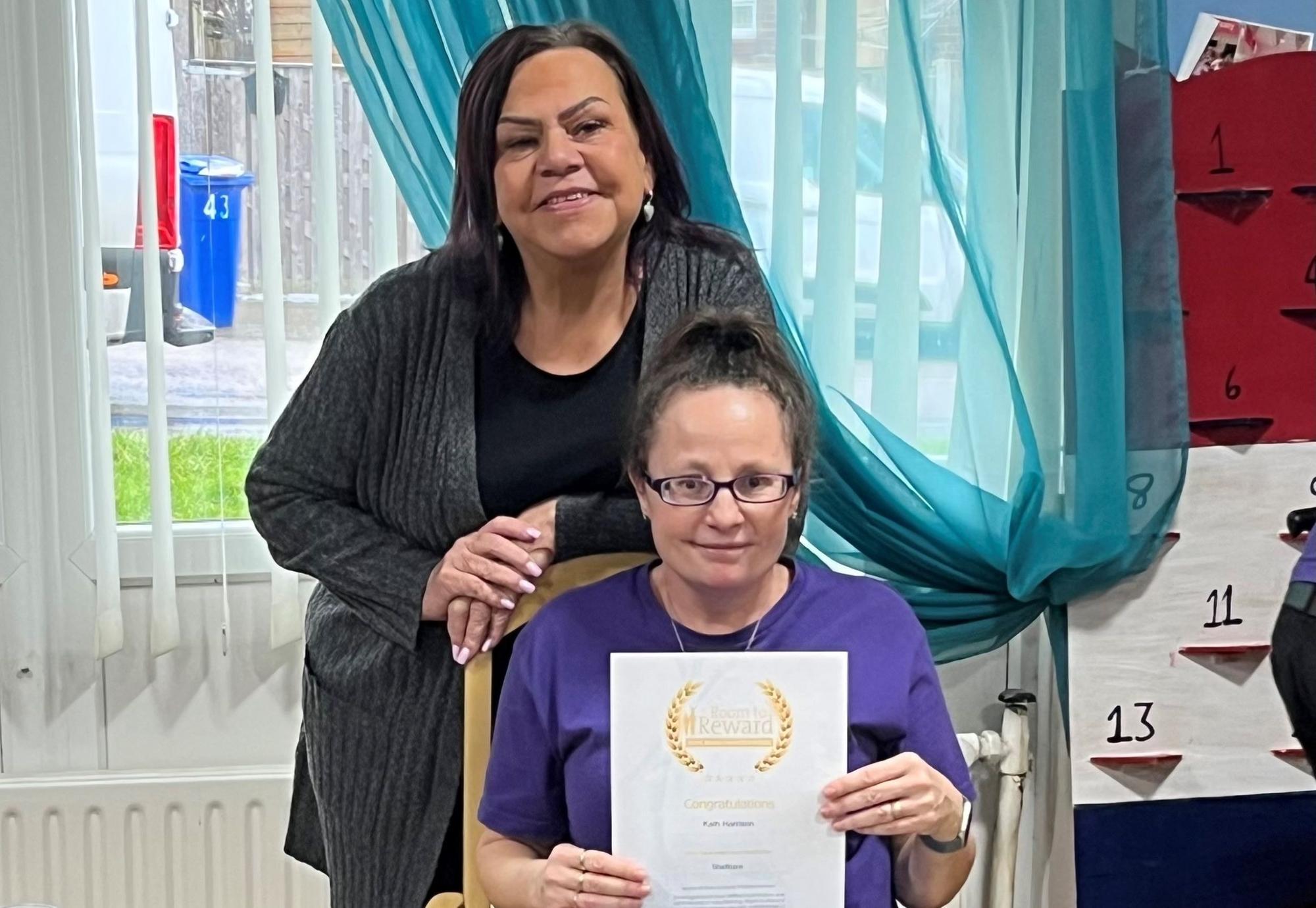 Sheffcare volunteer Kath receives national accolade