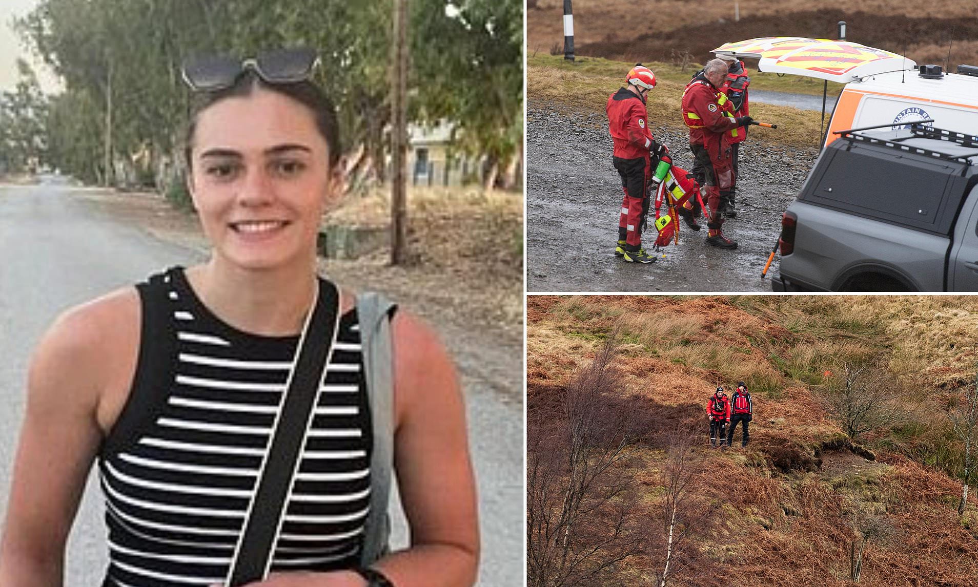 Mountain rescue teams join search for woman, 23, after she vanished