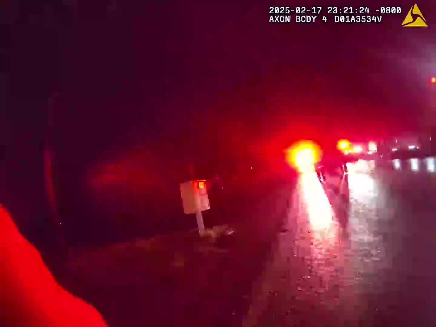 Body cam shows fiery Tesla crash