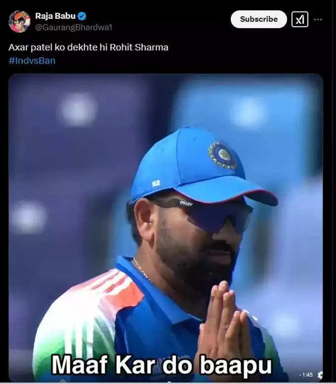 IND vs BAN Match Memes: भारत की फील्डिंग का उड़ा मजाक, हार्दिक पंड्या ...