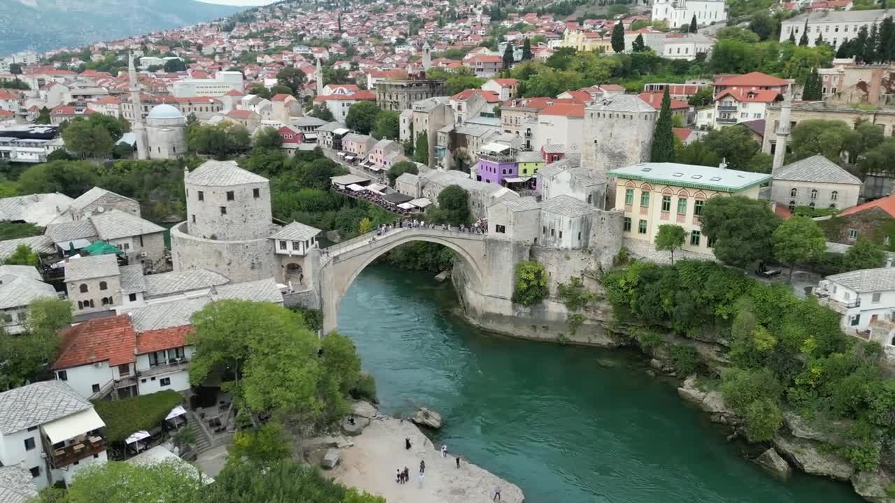 Soar Above Mostar: A Drone's View of Bosnia's Historic Gem