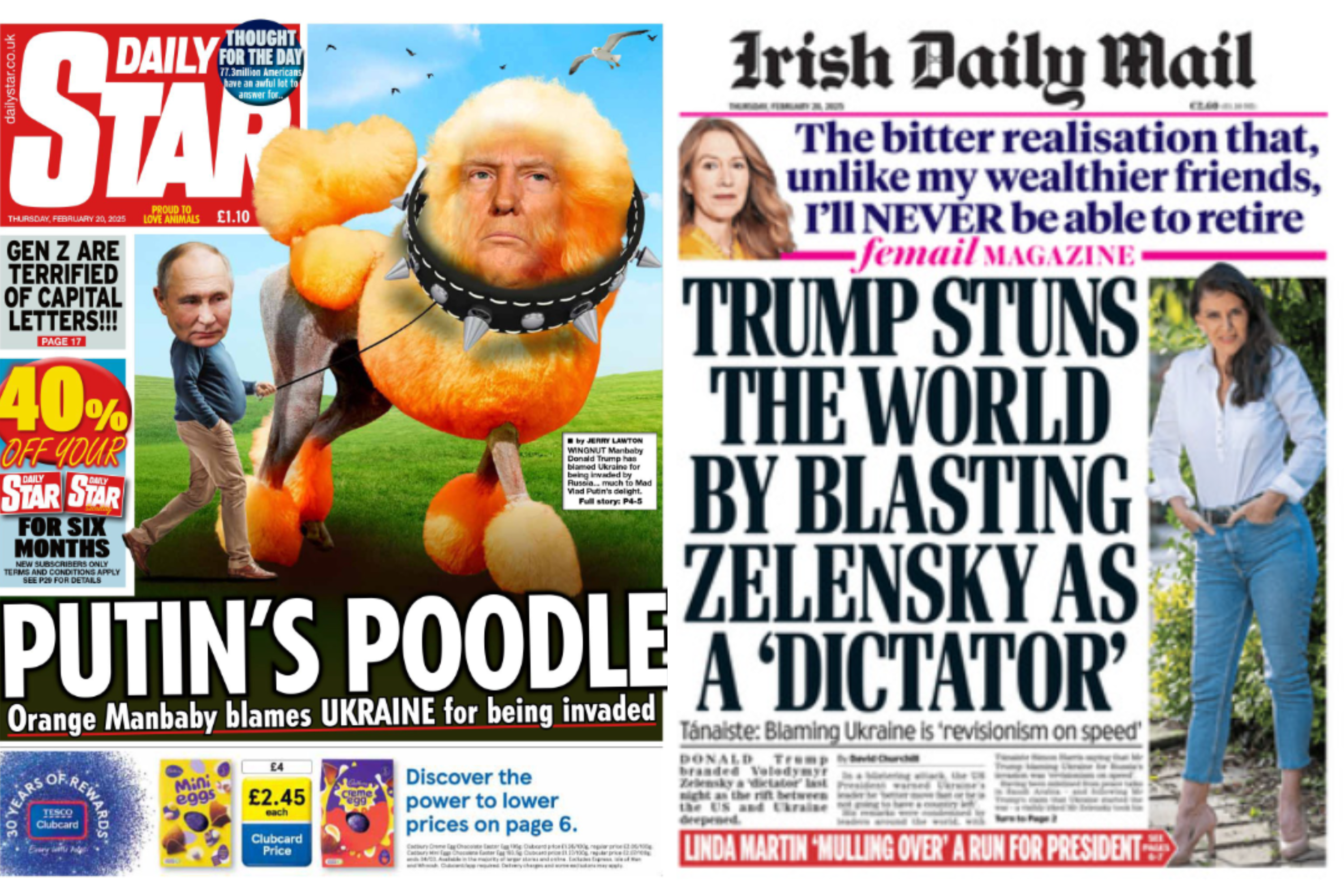 Trump Called 'Putin's Poodle' as European Media Decries Ukraine Remarks