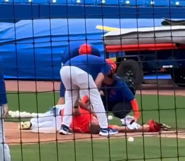 Mets' Pete Alonso suffers gruesome injury after getting hit in face ...