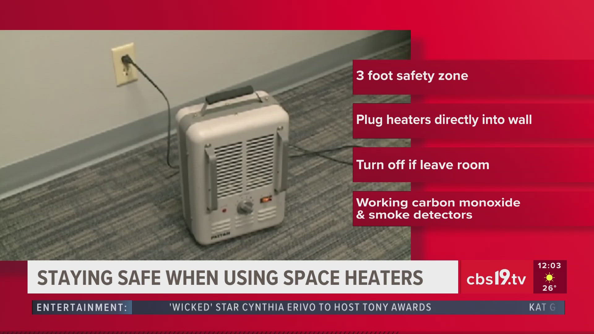 How to stay safe when using space heaters