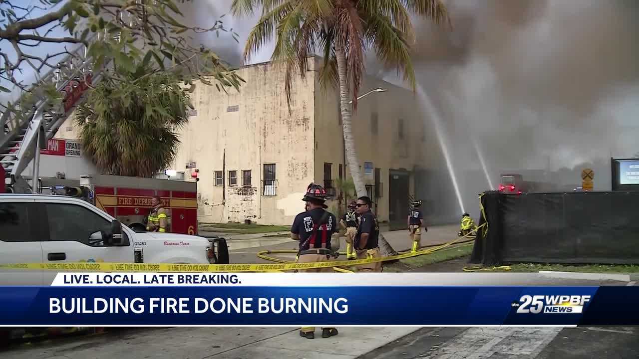 Fire extinguished at abandoned 2-story warehouse in West Palm Beach