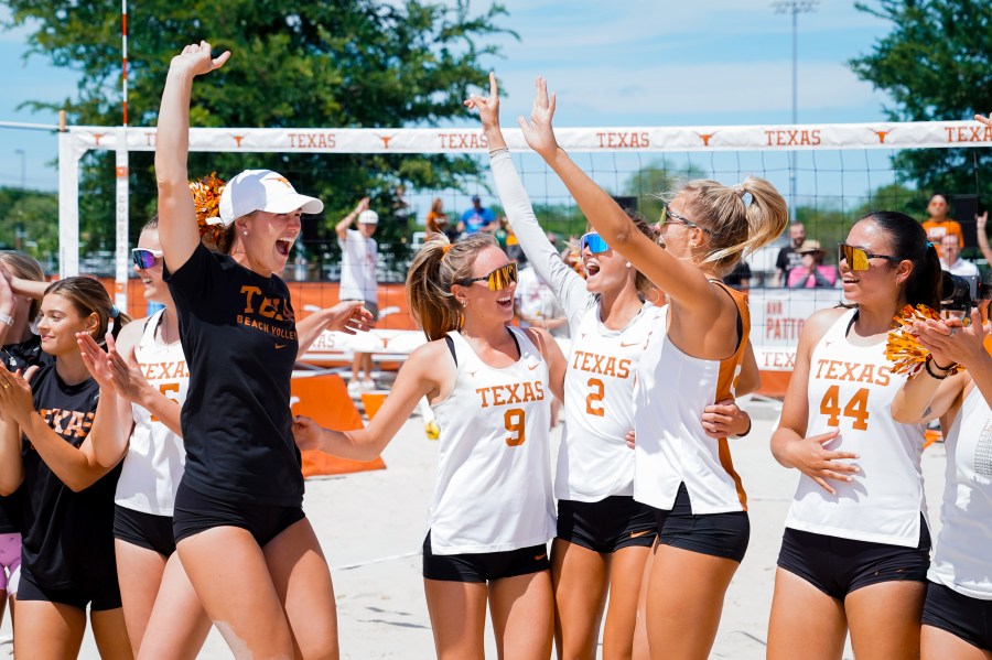Texas beach volleyball takes on three top-5 teams at home opener tournament