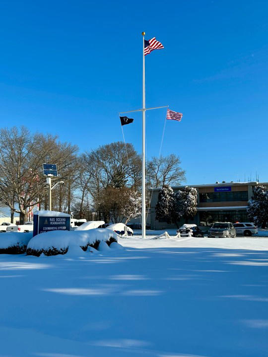 Photos: Naval Air Station Oceana plowing through snow on base