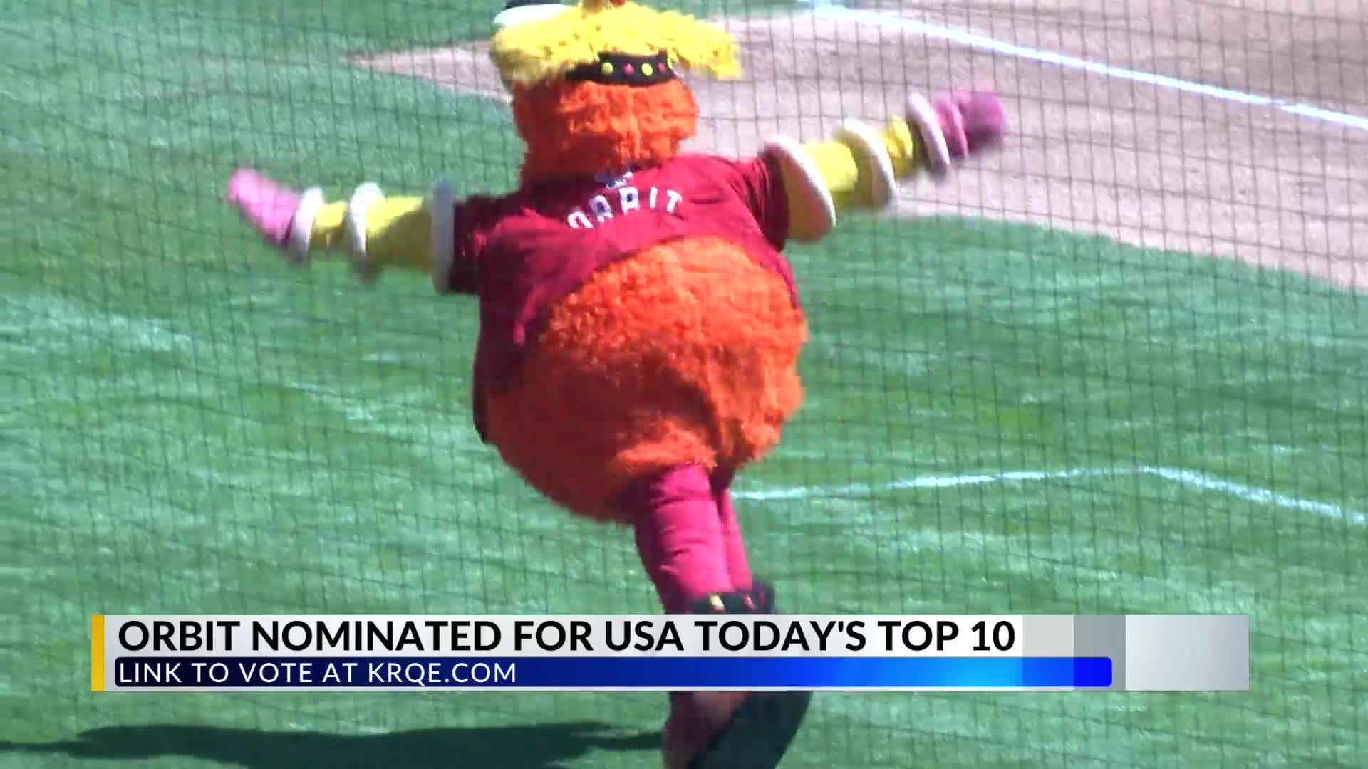 Orbit nominated for top 10 minor league mascots