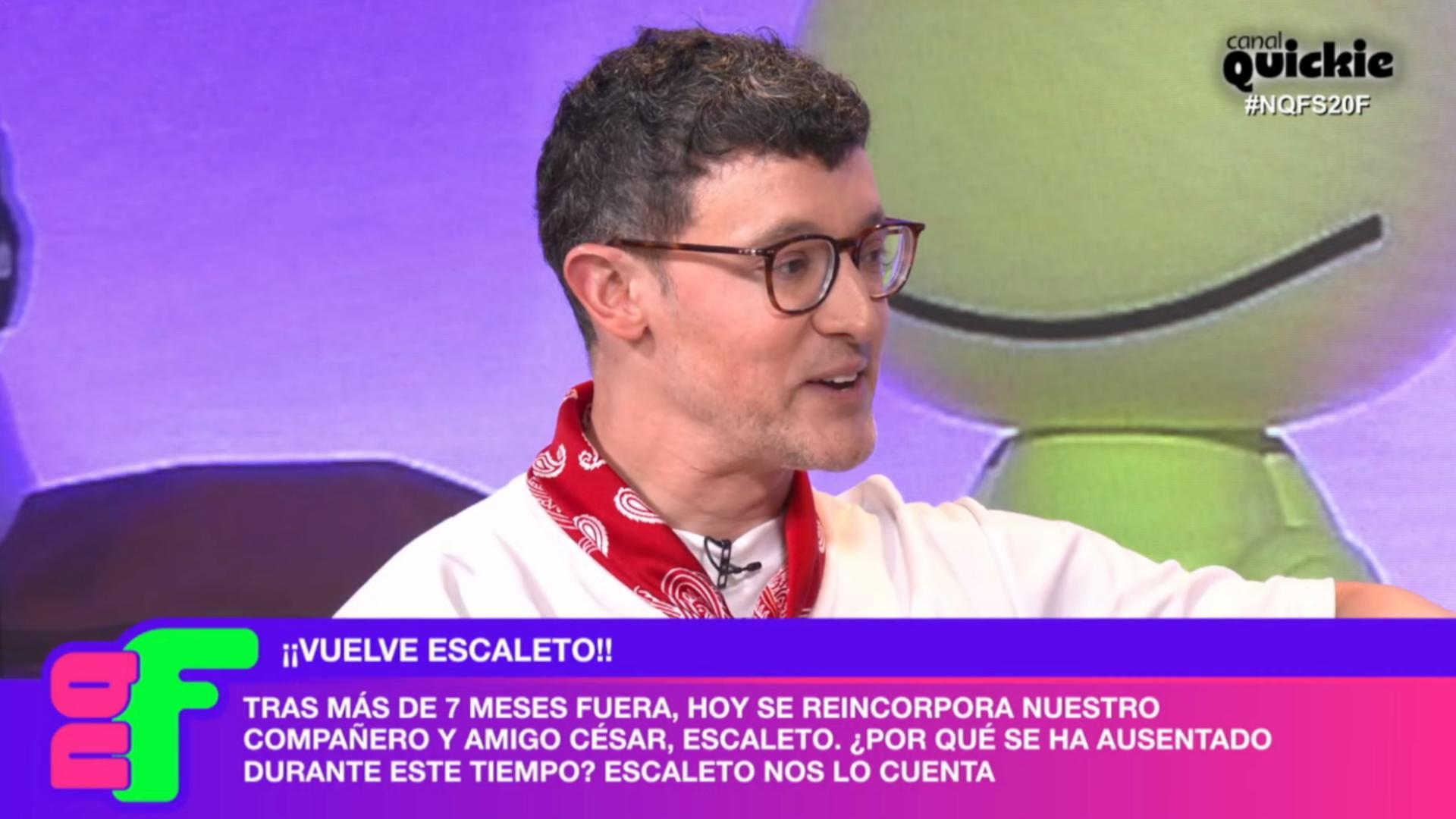 Escaleto reaparece en 'Ni que fuéramos' y explica el motivo de su ...