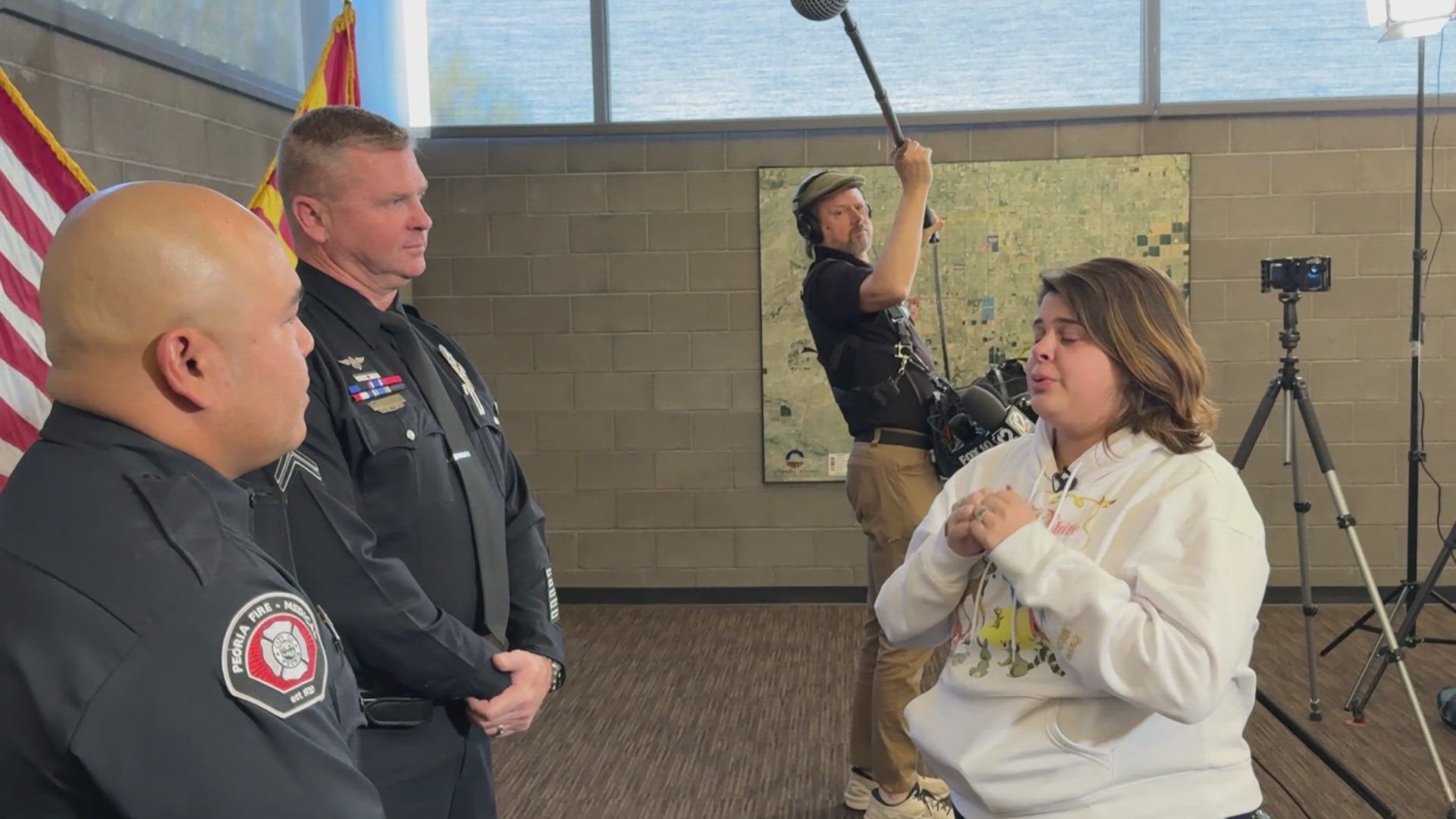 Emotional reunion between first responders, woman rescued from burning ...
