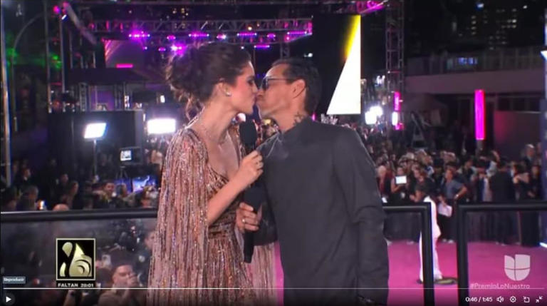 Kiss! Kiss! Nadia and Marc Anthony make sparks fly on the red carpet at ...