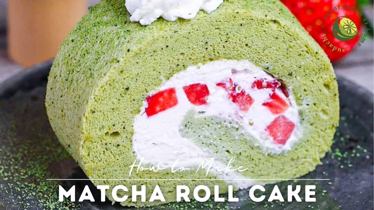 Matcha Roll Cake Recipe | Green Tea Swiss Roll