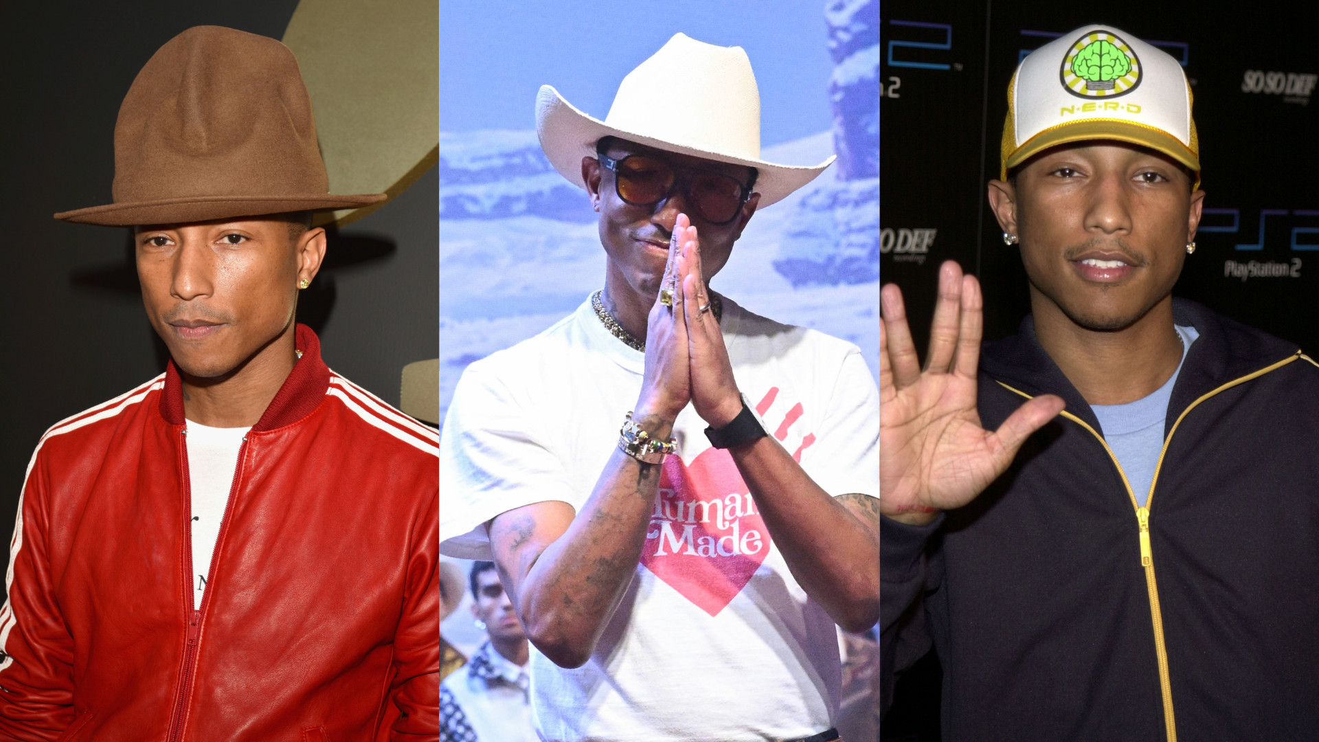 Pieces by Piece: Ranking Pharrell's Most Iconic Headwear Over the Years