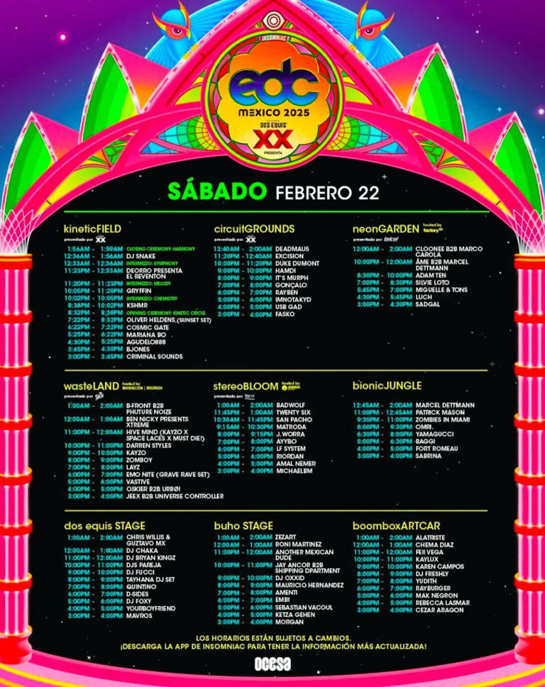 EDC México 2025; fechas, horarios y todo lo que debes saber del festival de música electrónica