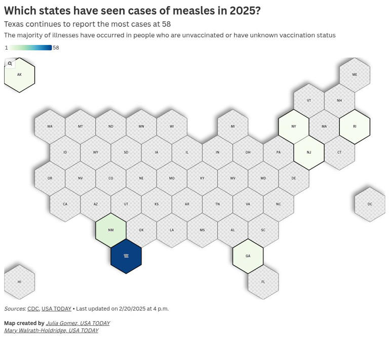 Texas measles outbreak officially surpasses 100 cases, mostly among ...