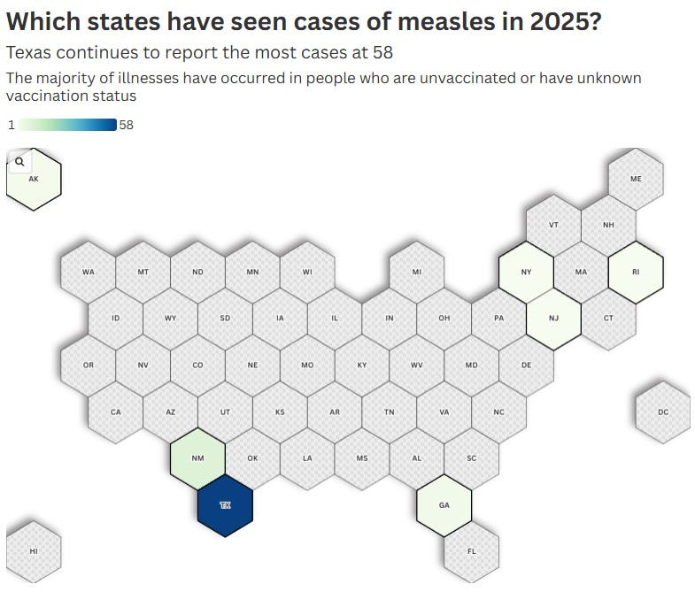 Measles cases in US surpass 100: Which states have reported measles in ...