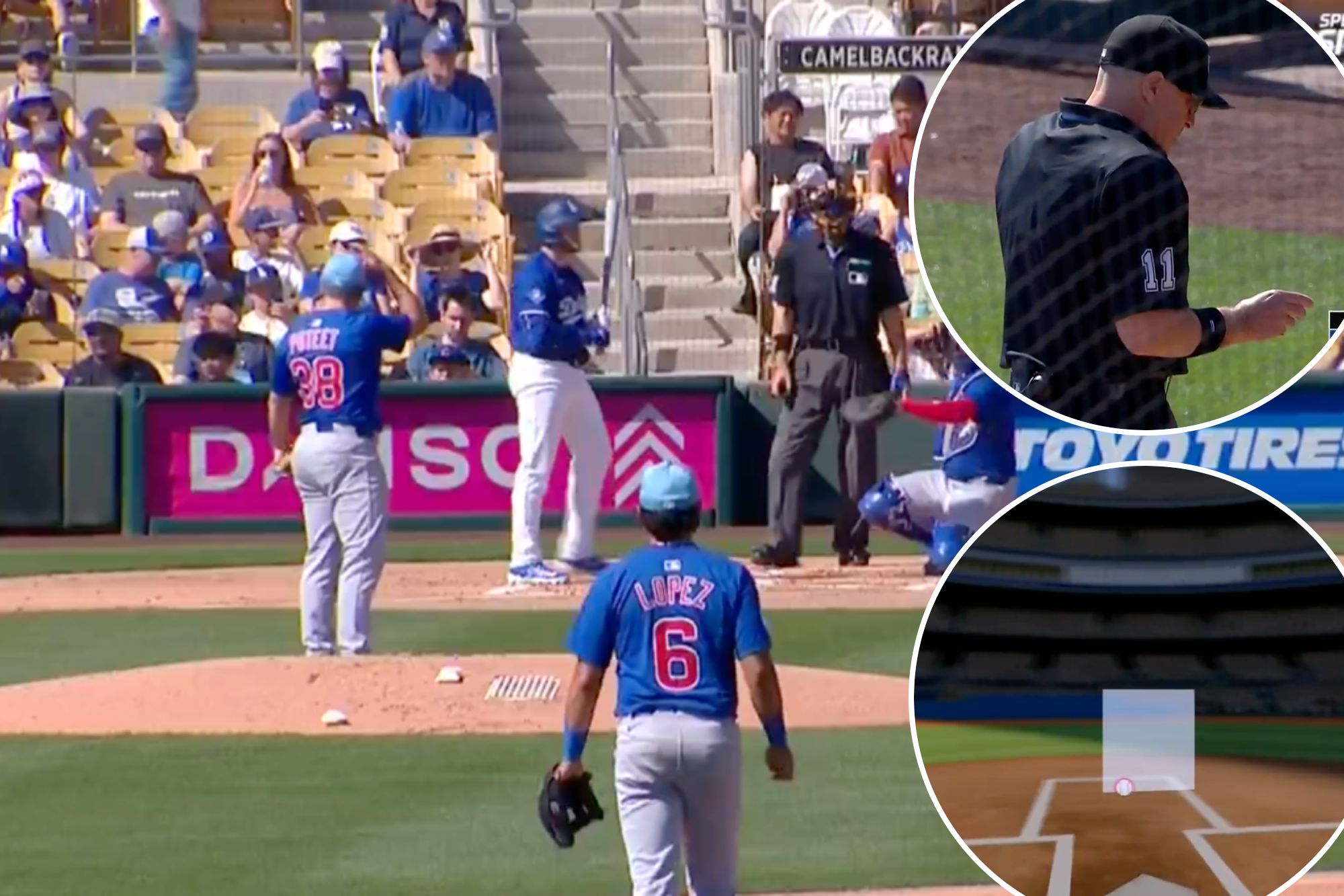 The first MLB spring training ball-strike challenge was successful