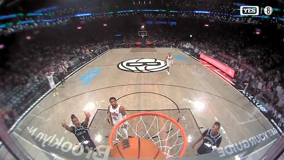 NBA Basketball Sitting on Rim for Five Seconds Had Nets, Cavs Holding ...