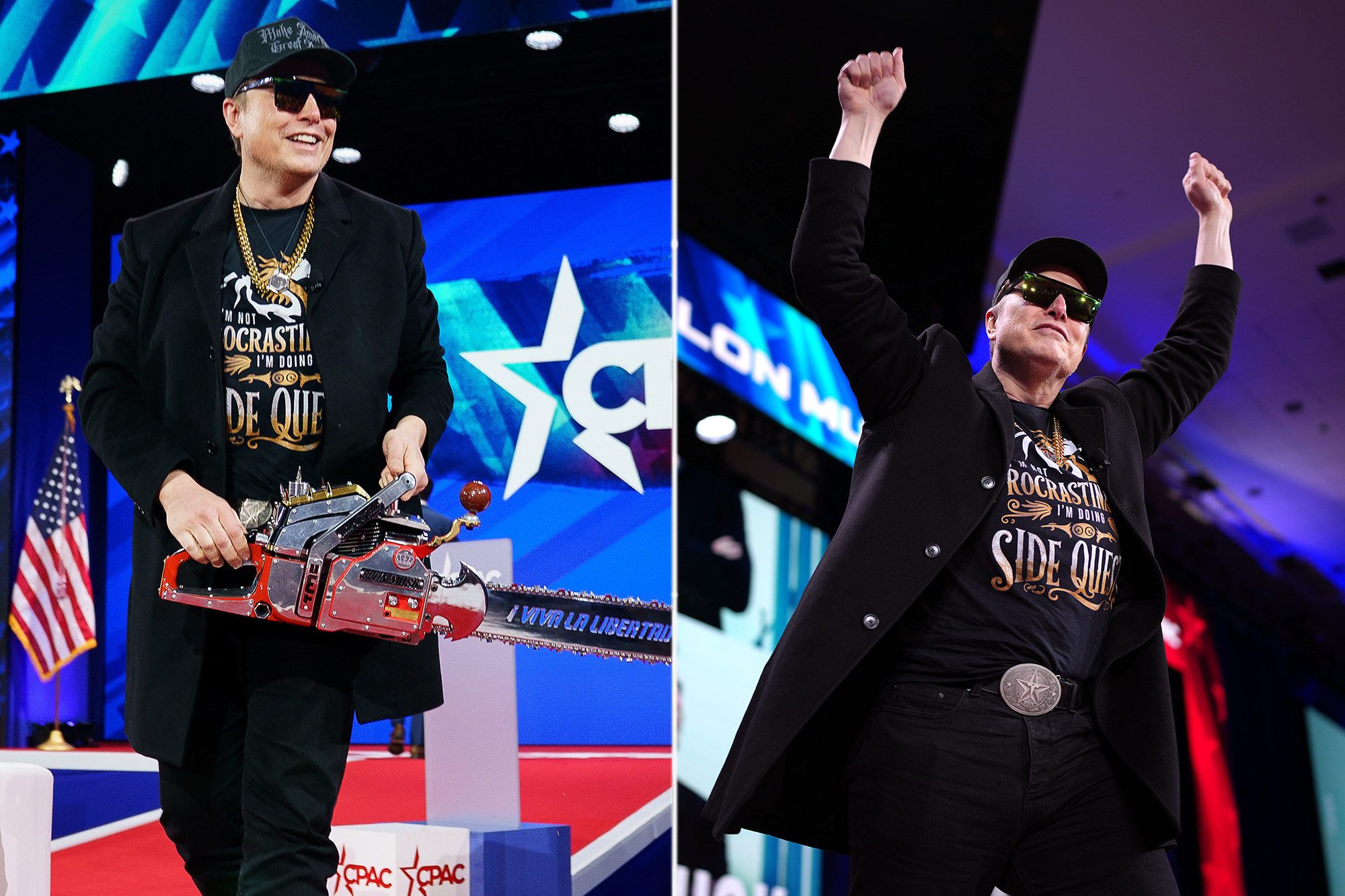 Elon Musk wields ‘chainsaw for bureaucracy’ on stage at CPAC to ...