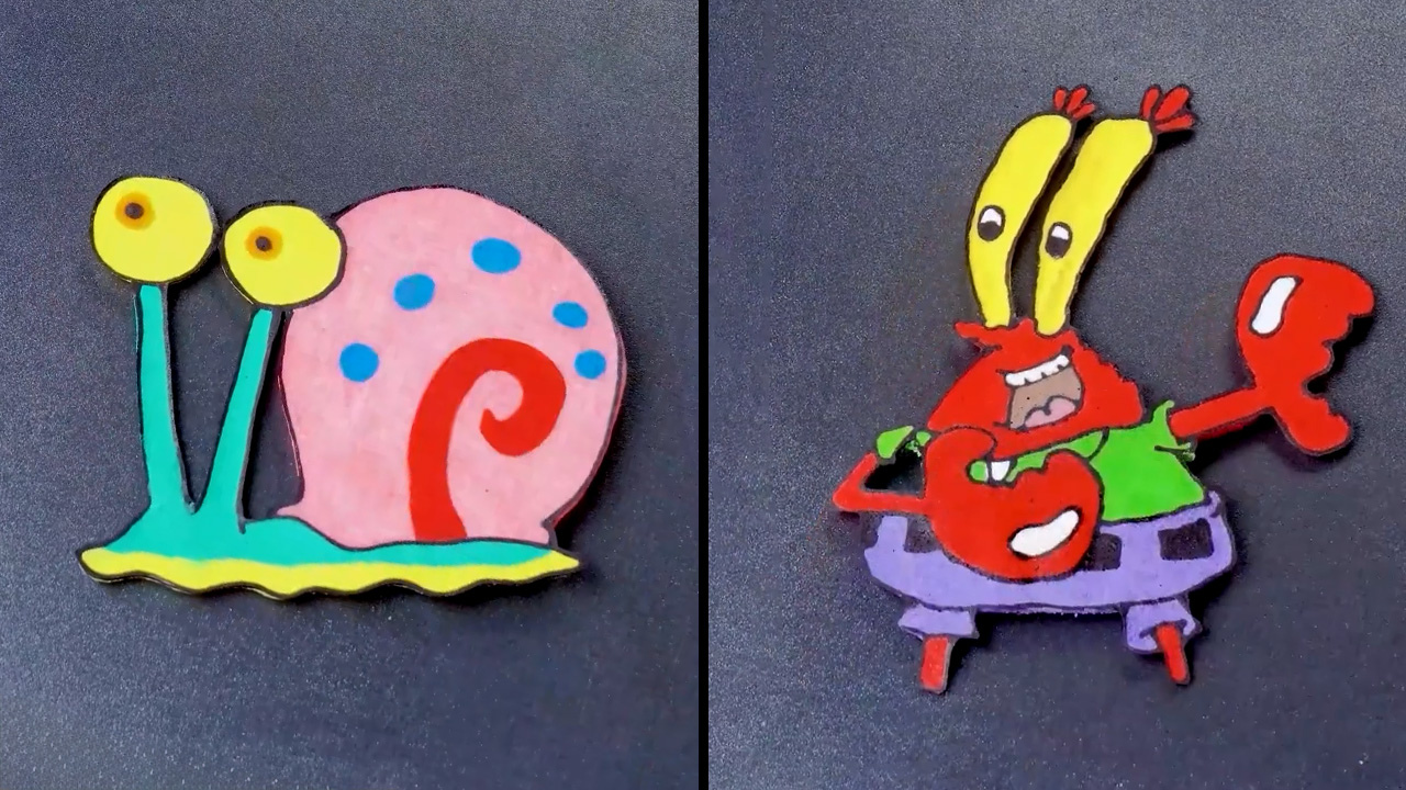 Making Gary & Mr. Krabs Pancake Art 🥞 – Fun & Creative Designs