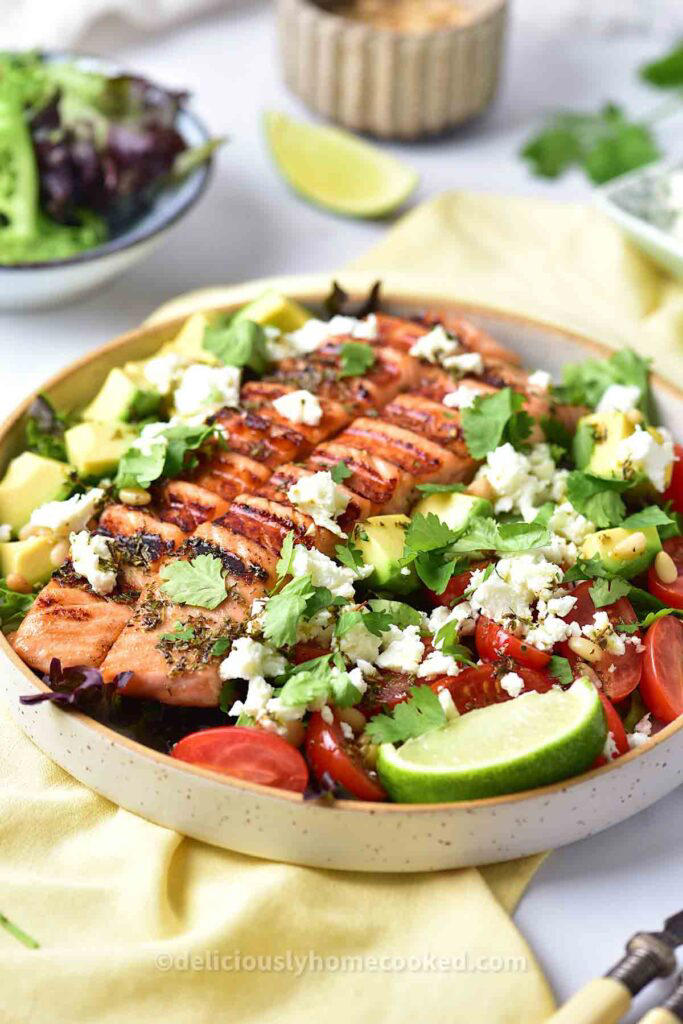 Grilled Salmon salad recipe