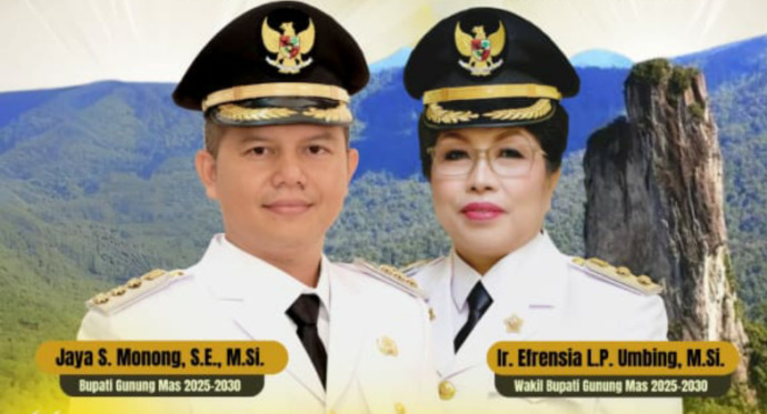 Jaya Monong-Efrensia Resmi Dilantik, Ini Enam Fokus Program 100 Hari Kerja