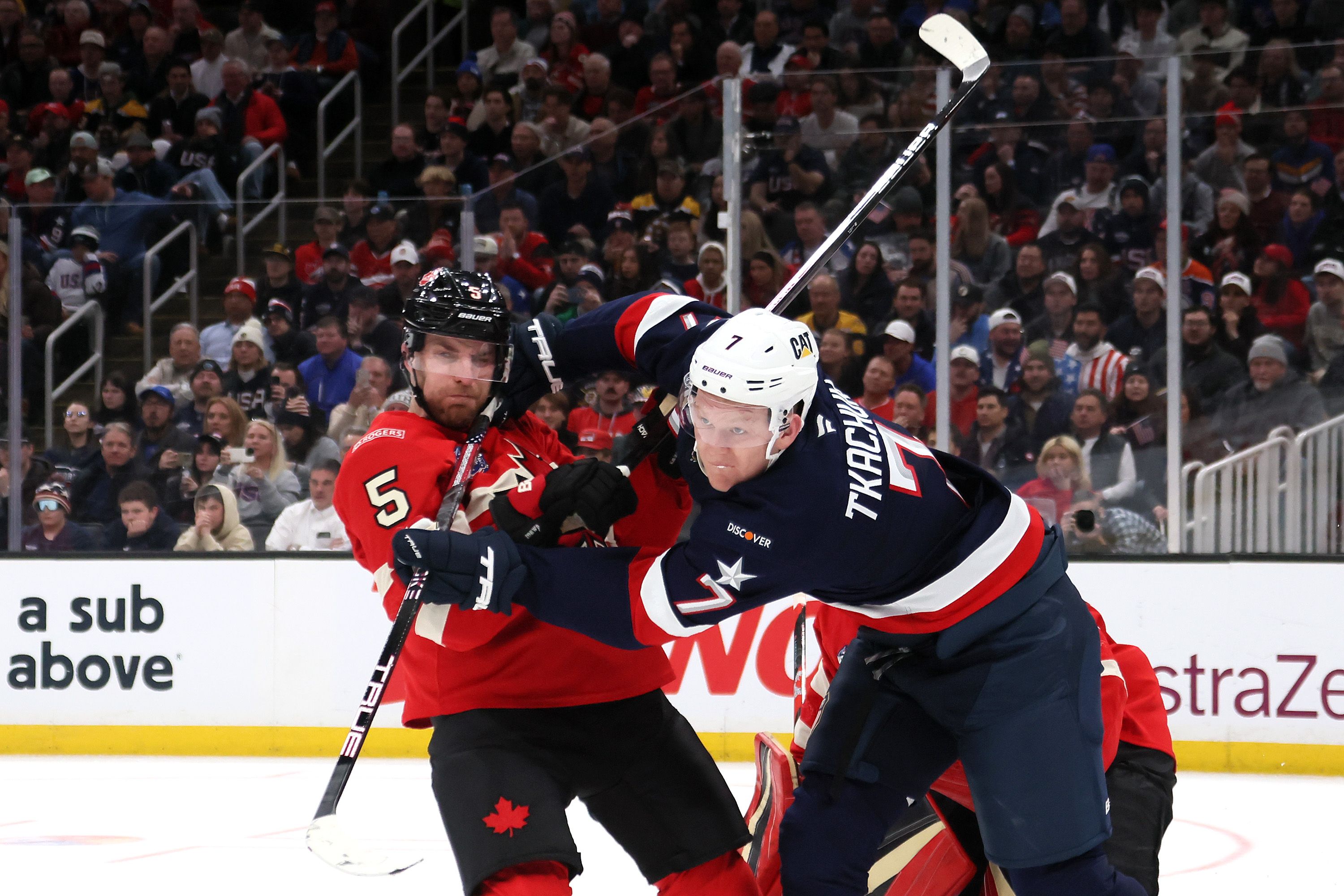 In photos: Highlights from politically charged U.S.-Canada hockey final