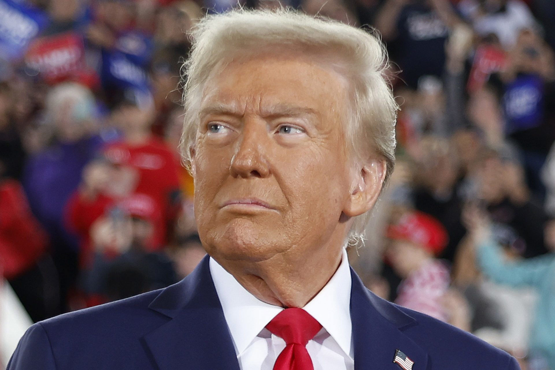 Behind the mask: What does America's President look like without make-up? Behind the mask: What does America's President look like without make-up?