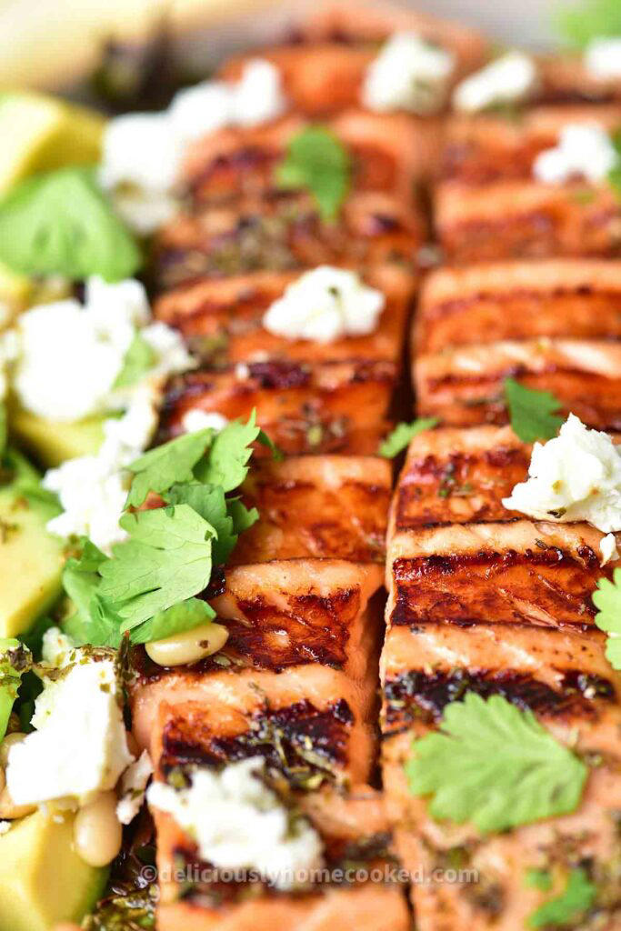 Grilled Salmon salad recipe