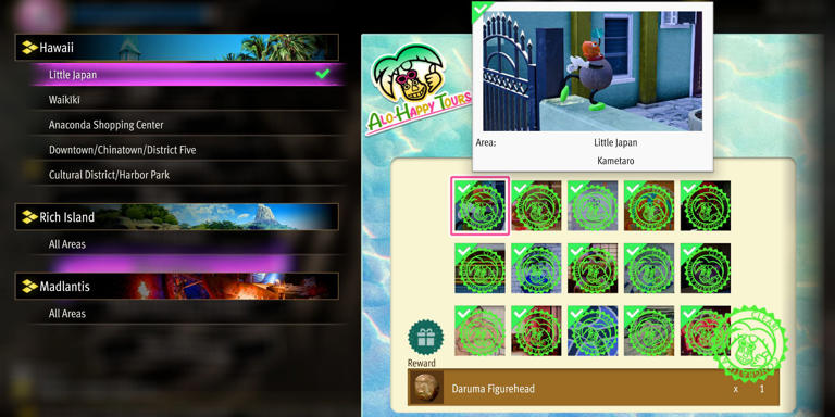 All Little Japan Photo Rally Locations in LaD: Pirate Yakuza in Hawaii