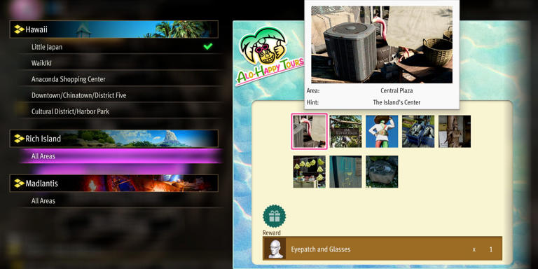 All Rich Island Photo Rally Locations in LaD: Pirate Yakuza in Hawaii