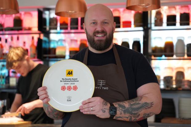 Rudding Park's restaurant FIFTY TWO awarded three AA Rosettes