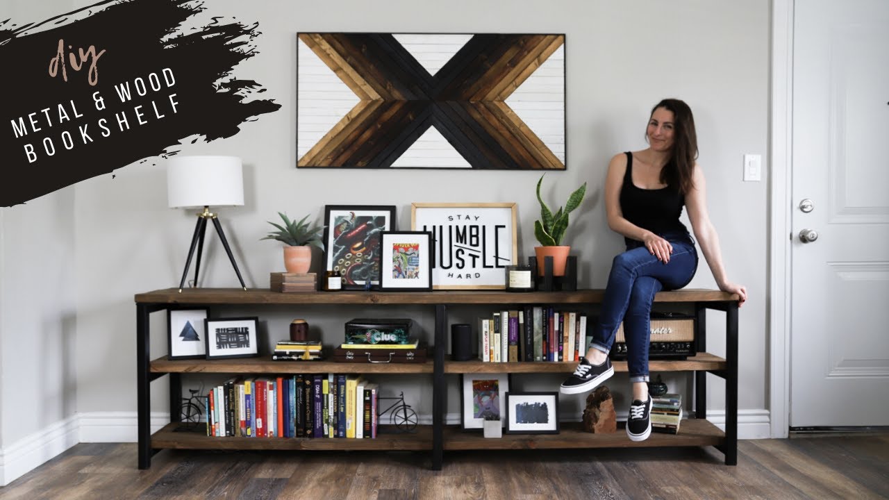 DIY Metal & Wood Bookshelf